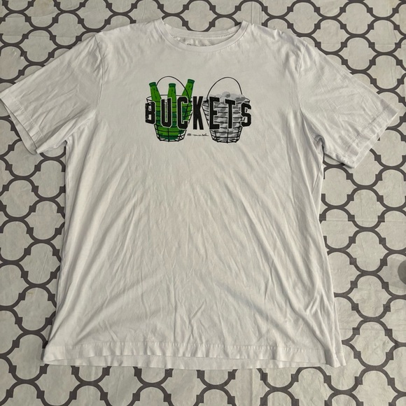 Travis Mathew Buckets Beer Golf Crew Shirt White Pima Cotton Men’s XL ...